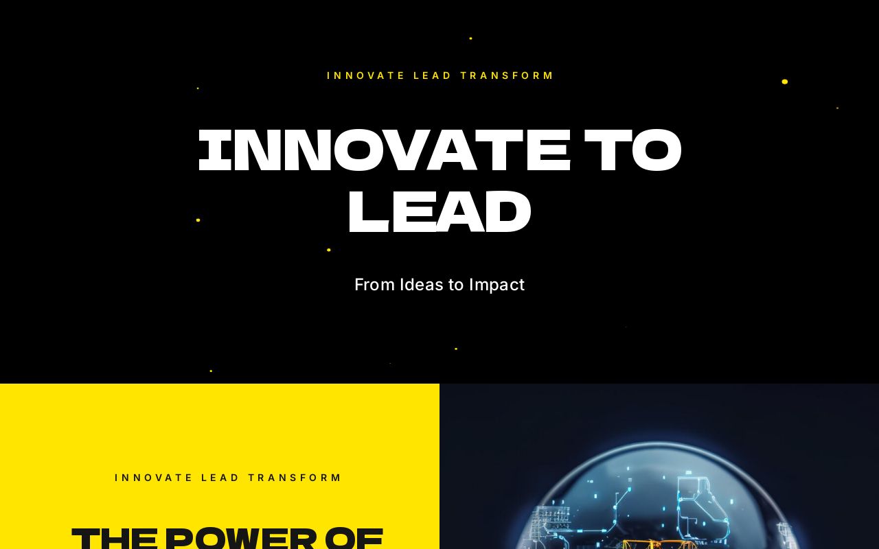 Innovate to Lead